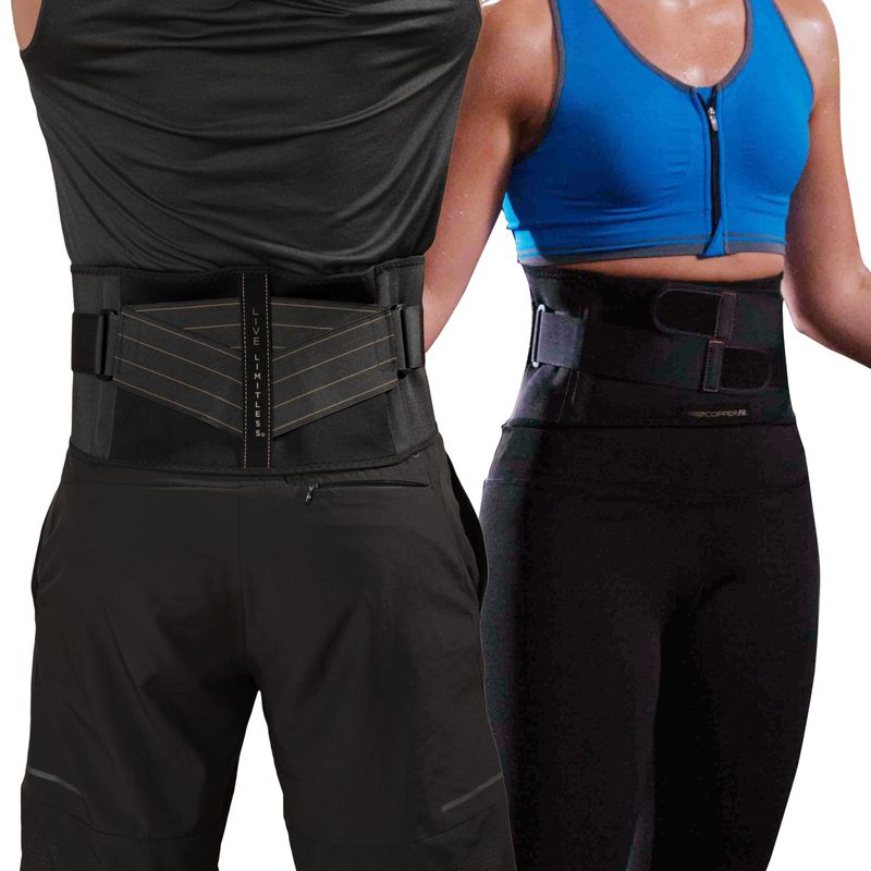 Copper Fit Adjustable Rapid Relief Back Brace with Hot/Cold Therapy ...