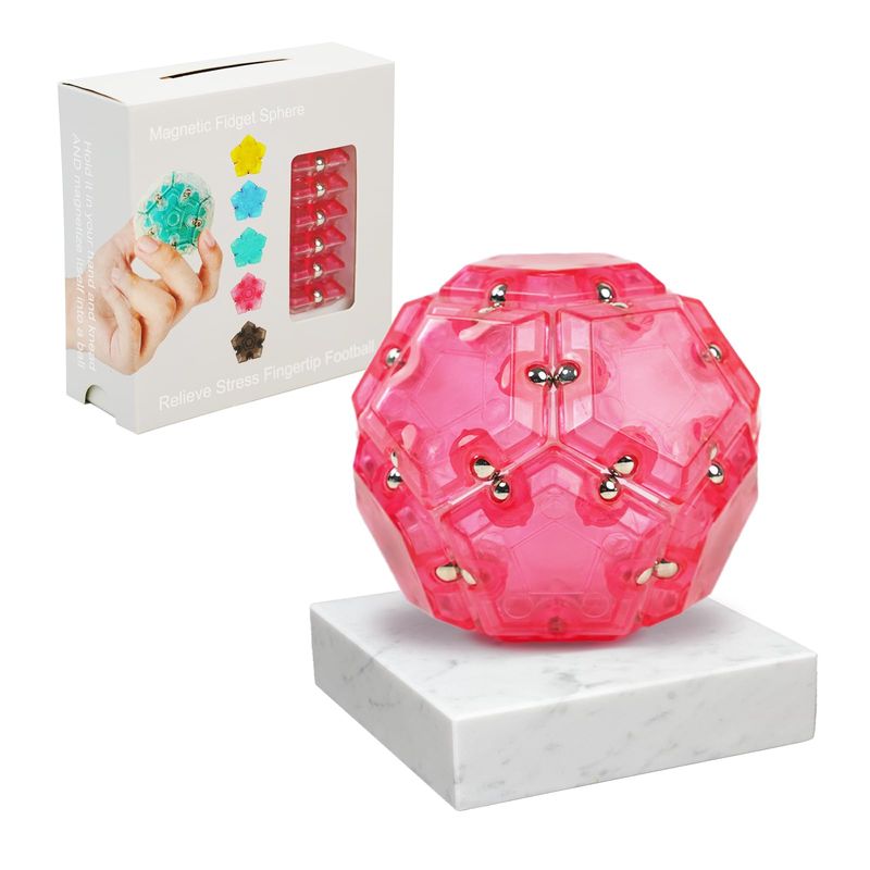 Magnetic Sphere Fidget Toy 12 Pcs, Magnet Pentagons Fidgets Toys for ...