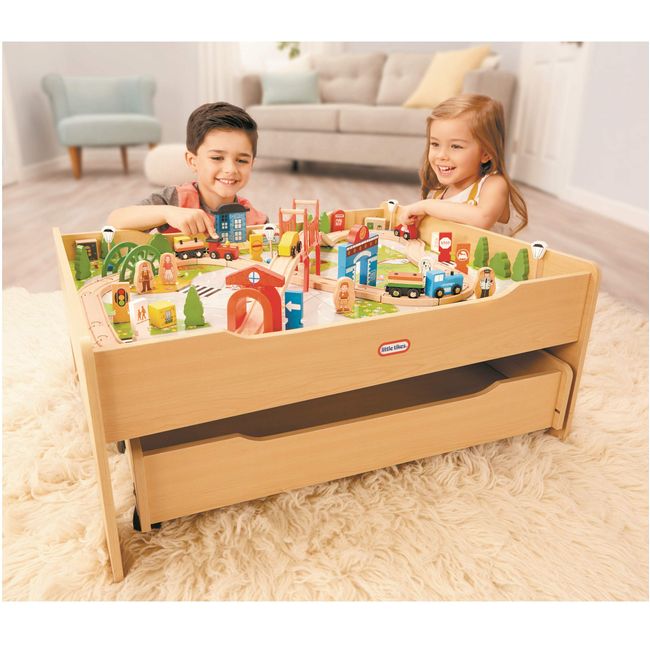 Wooden Train Set Table