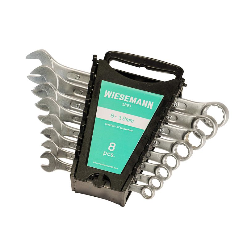 Combination spanner set 8 pcs. 8-19mm by WIESEMANN 1893 I Wrench set in ...