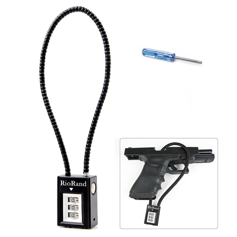 RioRand Trigger Lock 3 Digit Combination 15 Inch Gun Cable Lock (1PC ...