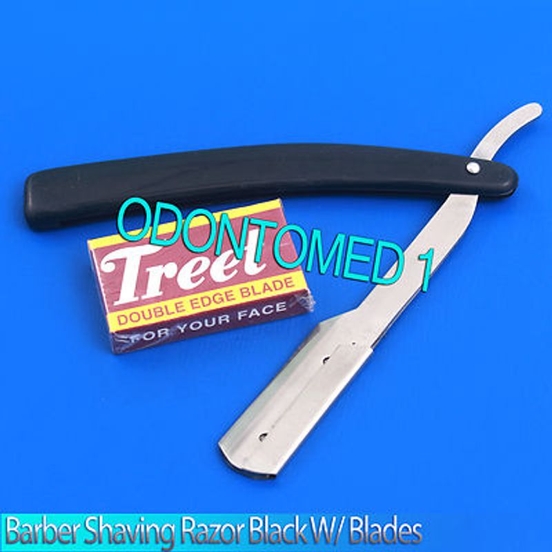 ODM-BARBER DISPOSABLE SHAVING STRAIGHT RAZOR WITH 10 BLADES - Online ...