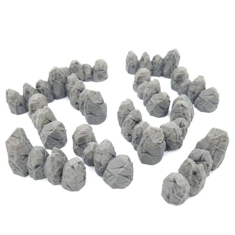 QP3D - Stone Boulders Bundle, Rocks Wall Terrain Scenery for Tabletop ...