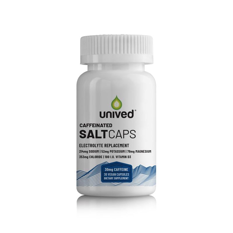Unived Salt Capsules with 30mg Caffeine & Vitamin D3 | Salt Capsules ...