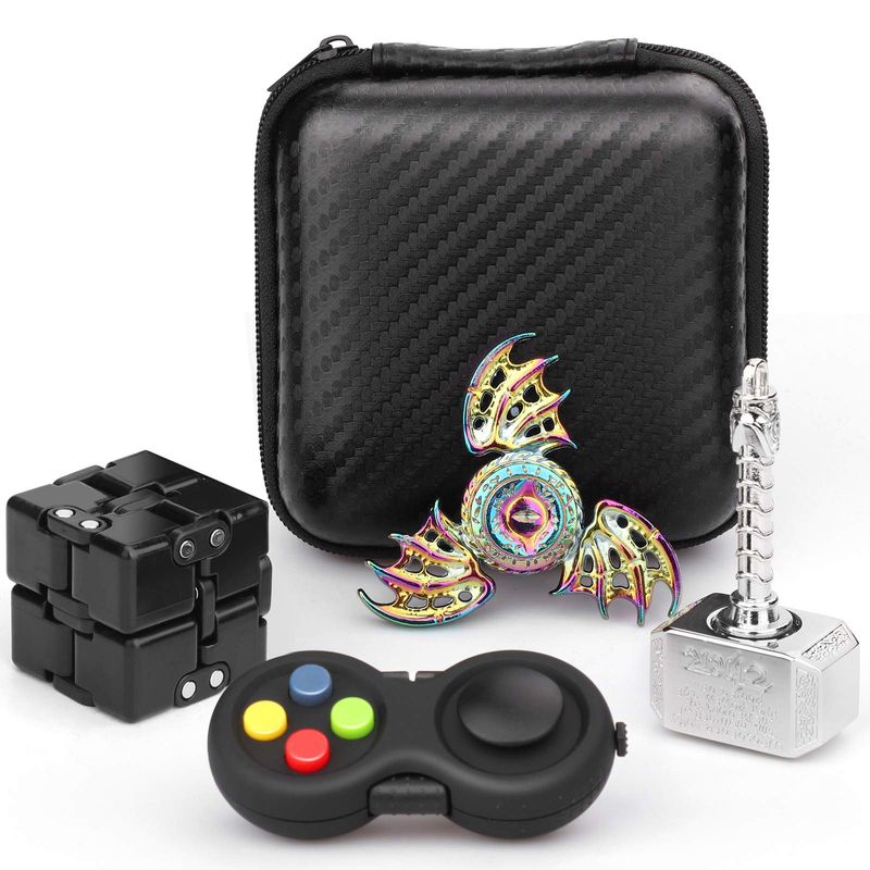 Dilabnda Portable Sensory Fidget Toy Set, Infinity Fidget Cube Block ...