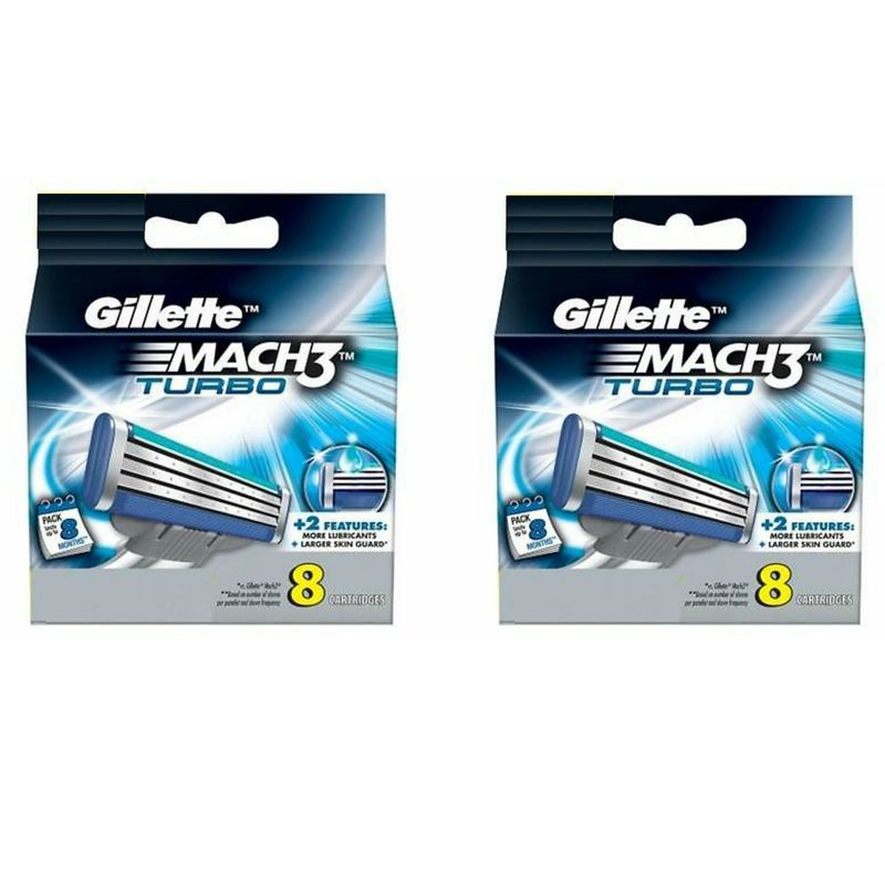 Gillette MACH 3 Turbo Refill Cartridges - 8 ct - 2 pk - Online ...