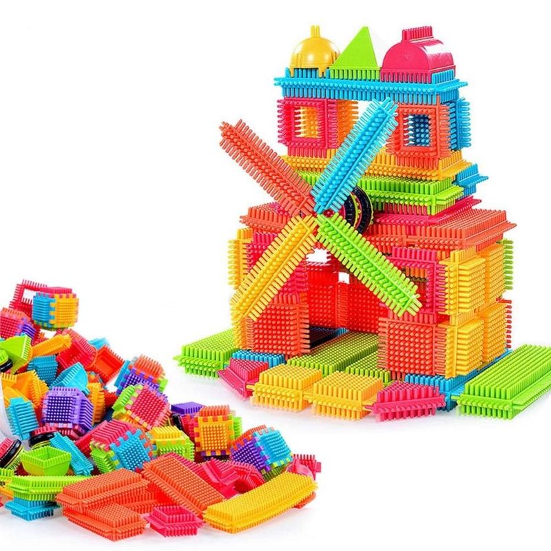 Teytoy 100Pcs Stickle Bricks Hedgehog Building Blocks Set for Toddlers ...