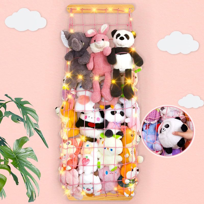 Unicorn Castle Stuffed Animals Storage Wooden Plush Toy Storage ...