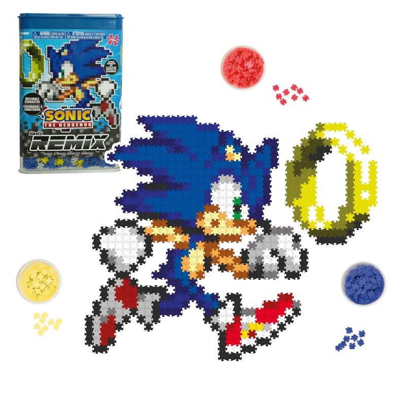 TOMY Jixelz® Remix Sonic The Hedgehog Craft Kit – Sonic & Ring – 700 ...