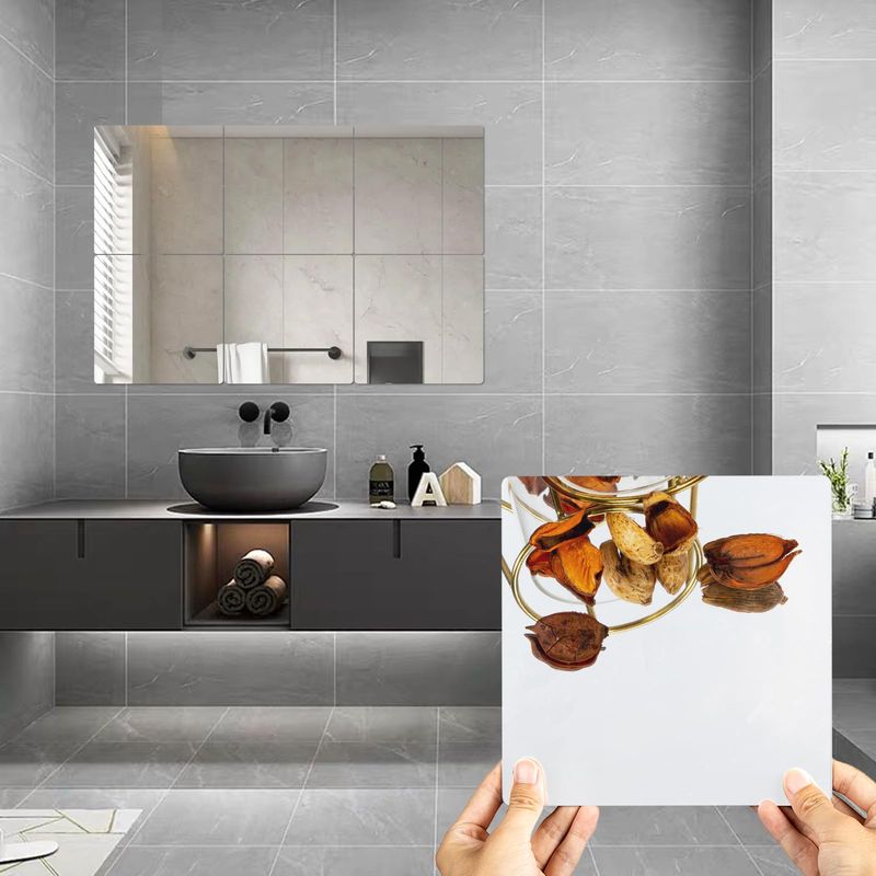 Alened Mirror Tiles Self Adhesive Stickers 20x20cm/10pcs Square ...