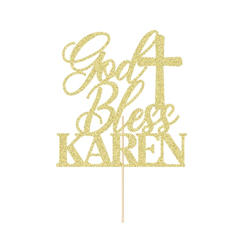 Personalised God Bless Cake Topper Custom Holy Communion Cake Topper ...