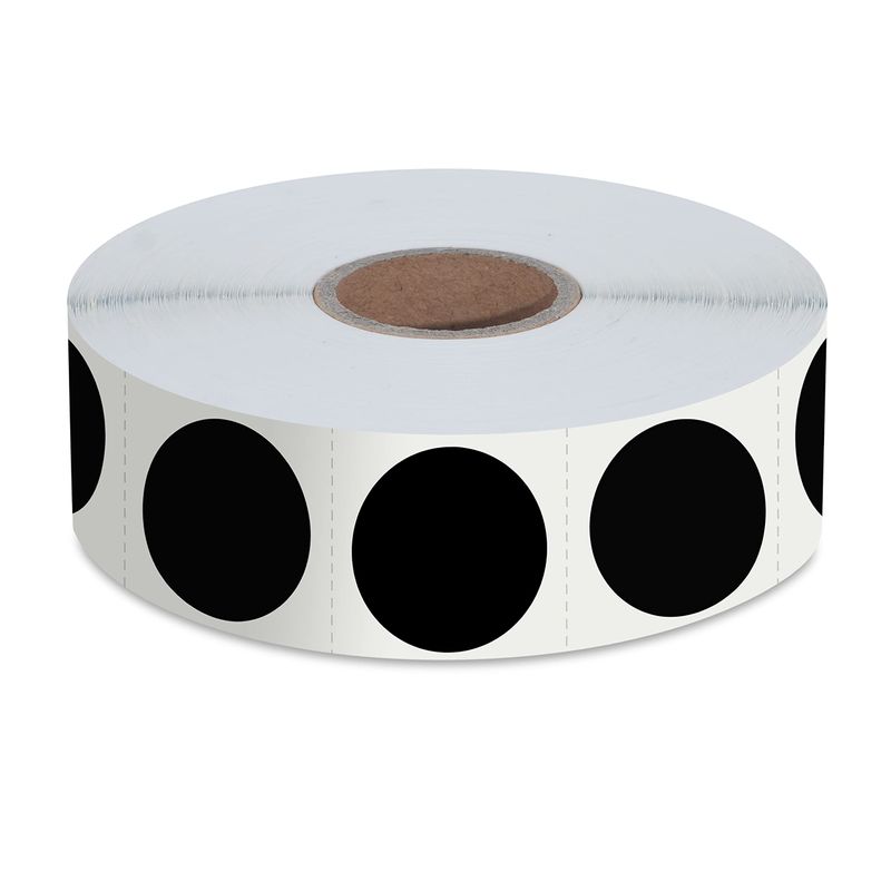 1500 PCS Black Round Color Coding Circle Dots Inventory Stickers Labels ...