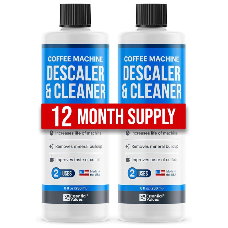 Coffee Machine Descaler (2 x 236ml - 4 uses) Compatible with Delonghi ...