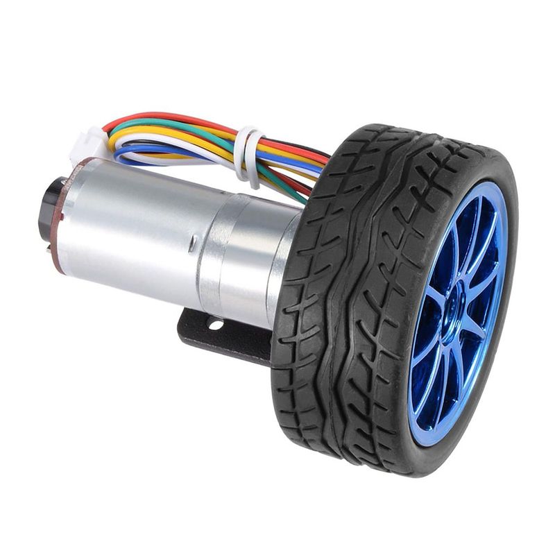 Gear Motor with Encoder, DC 12V Encoder Motor with Mounting Bracket ...