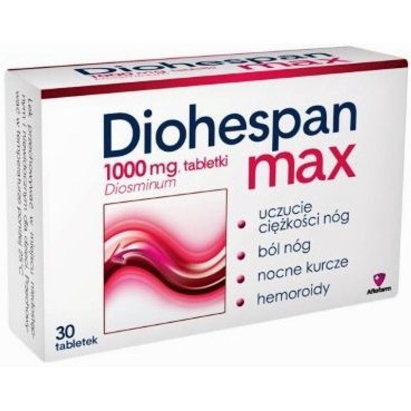 DIOHESPAN MAX 30 tablets - Micronized Diosmin 1000mg - Swelling Legs ...