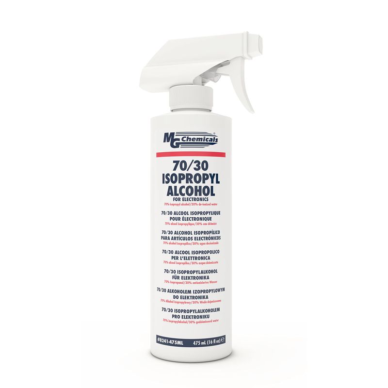 MG Chemicals - 8241-475ML 70/30 Isopropyl Alcohol for Electronics, 475mL Spray Bottle - Online ...