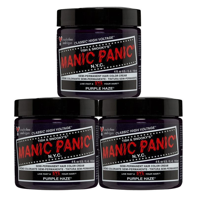Manic Panic Purple Haze Hair Dye - Classic High Voltage - (3PK) Semi ...