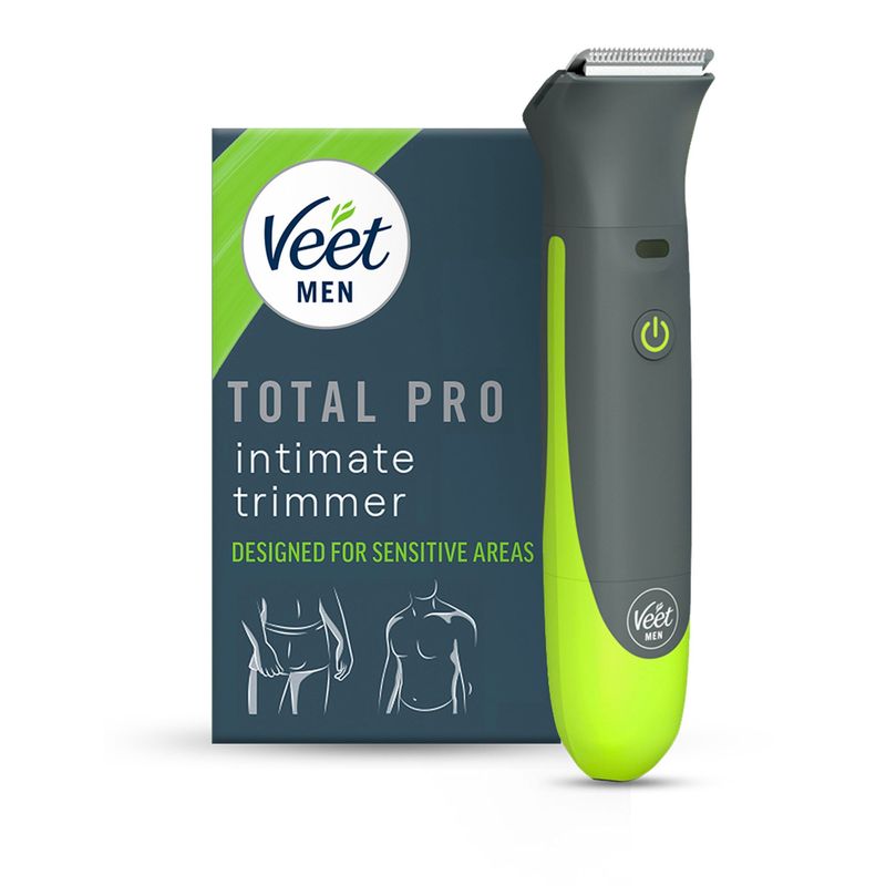 Veet Total Pro Precision Intimate Trimmer for Men, Grooming Device Body, Beard & Pubic Hair Safe ...