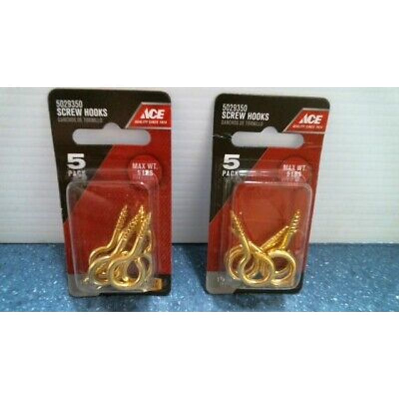 ACE Screw hooks 5 pack sold in a lot of 2 (13513) FS - Online ...