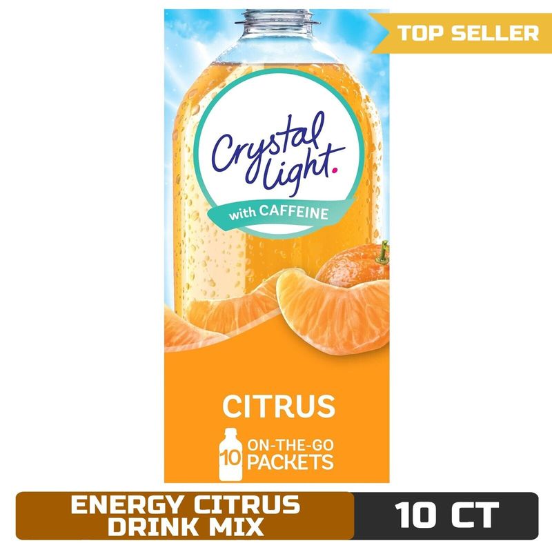 Crystal Light Sugar-Free Energy Citrus Drink Mix, 10 Count - Online ...