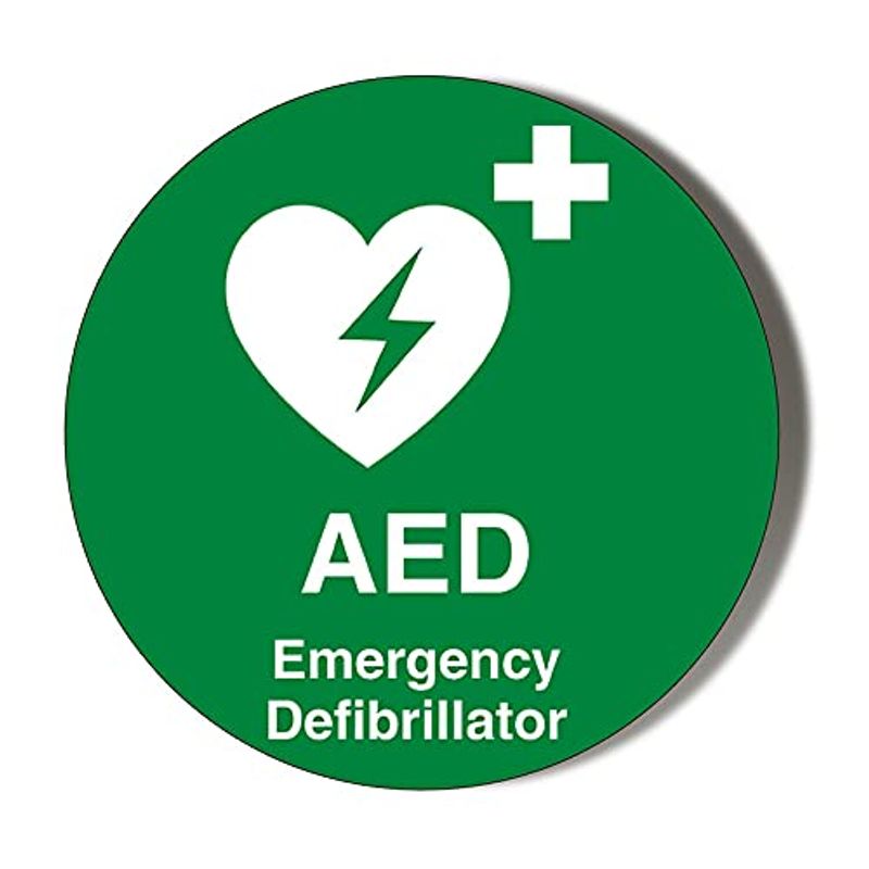 First AID - AED - Automated External Defibrillator - Green Small 10 x ...
