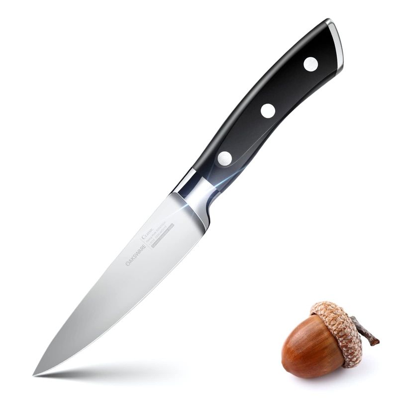 OAKSWARE Paring Knife, 4 inch Small Kitchen Knife Ultra Sharp German ...
