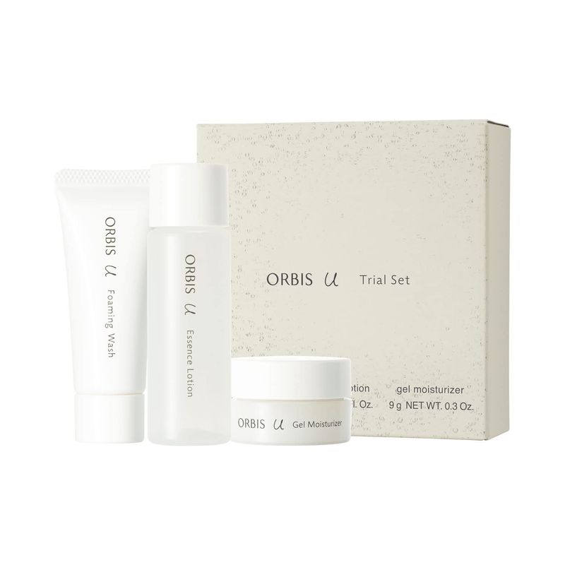 Orbis U Trial Set, Aging Care, Face Cleansing Foam, Lotion, Moisturizing, Prevents Skin Rashes ...