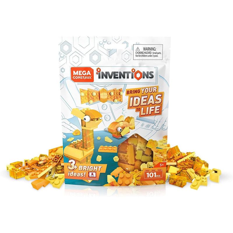 Mega Construx FWP22 Inventions Yellow Brick Building Set - EveryMarket