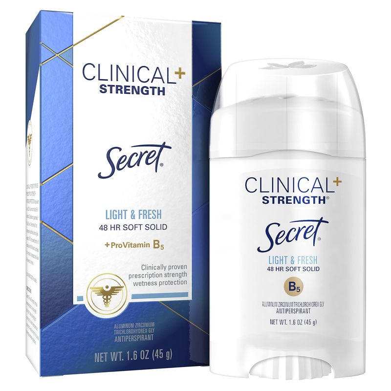 Secret Clinical Strength Anti-Perspirant Deodorant Soft Solid, Light ...