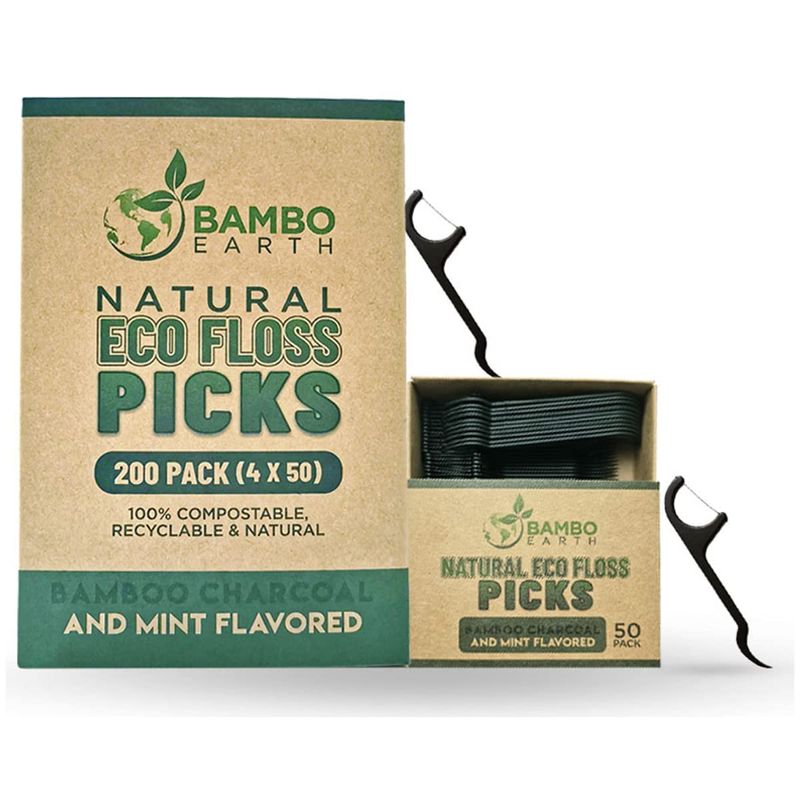 Natural Dental Floss Picks - Eco Friendly Cruelty Free & Vegan Tooth ...
