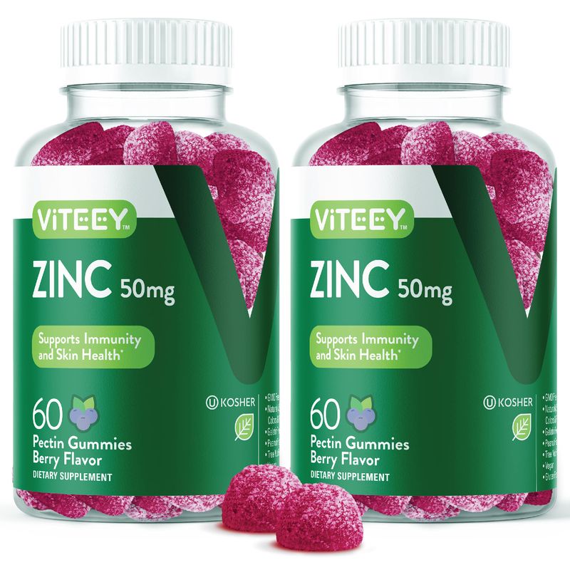 Zinc Gummies Adult & Teens - 50mg - Immune Health Support & Antioxidant ...