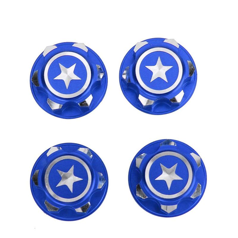 Aluminium Alloy Hex Wheel Mount Nuts, 4pcs Metal 17mm Hex Wheel Nut RC ...