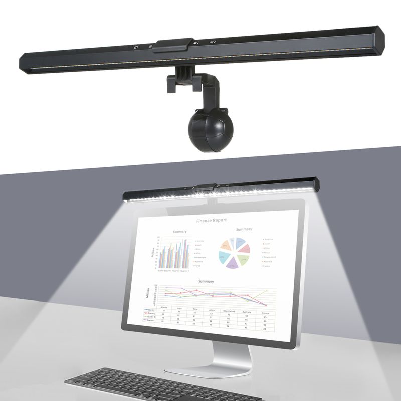 LED Screen Bar Light USB Computer Monitor Dimmable Desk Lamp Eye-Caring ...
