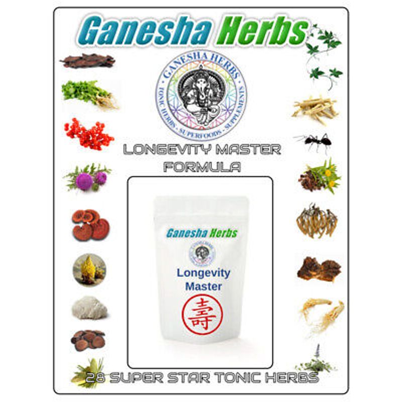 LONGEVITY MASTER ADAPTOGEN FORMULA EXTRACT POWDER 28 SUPER TONIC HERBS! 100g. - Online ...