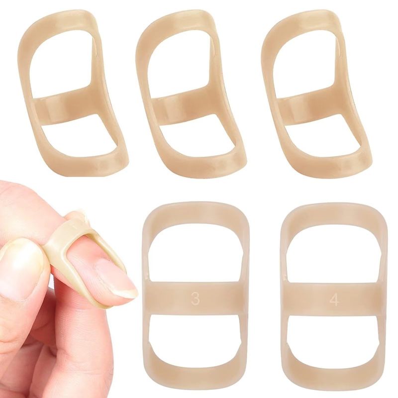 runrayay 5Pcs Oval Finger Splint, Oval 8 Finger Support Trigger Finger ...