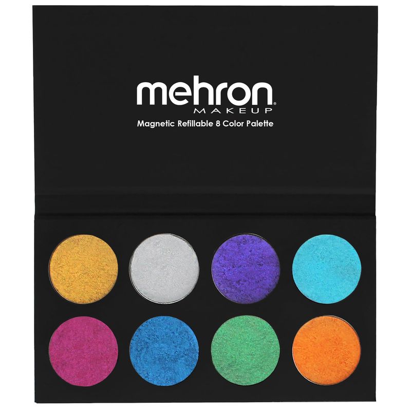 Mehron Makeup Paradise AQ Face & Body Paint 8 Color Palette (Metallic ...