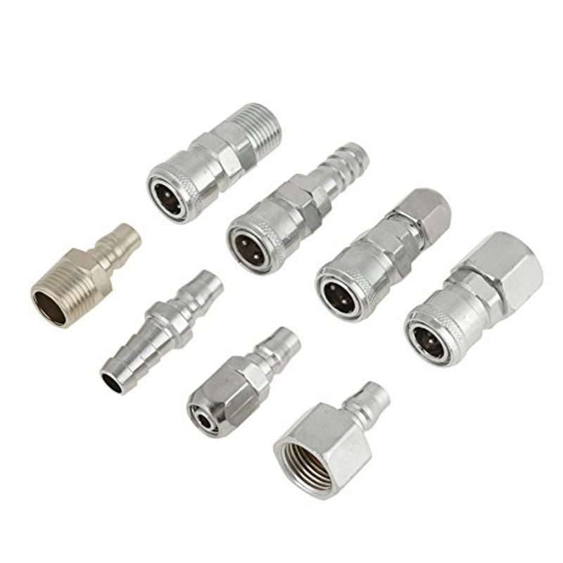8 Pieces 1/2 Inch Pneumatic Air Coupling Plug and Socket Kit, Quick ...