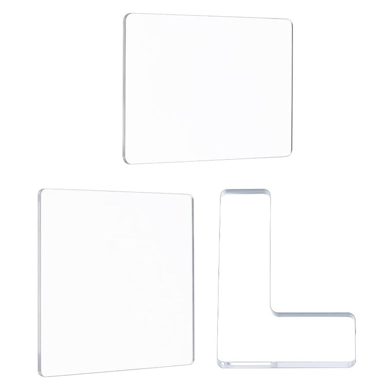 UNICRAFTALE 1 Set Small Clear Acrylic Positioner Kit 3Pcs/Set Rubber ...