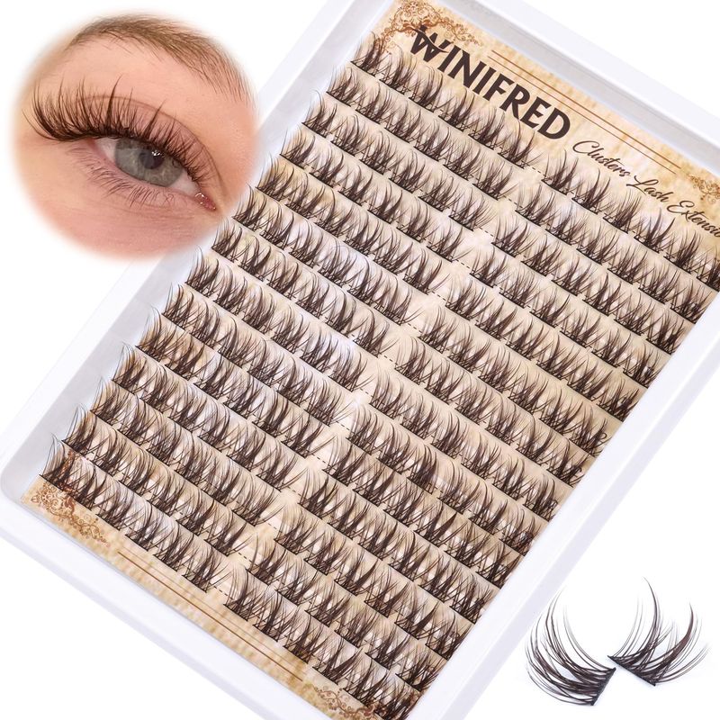 Brown Lash Clusters Manga Eyelash Clusters Wispy Lash Extension Natural ...