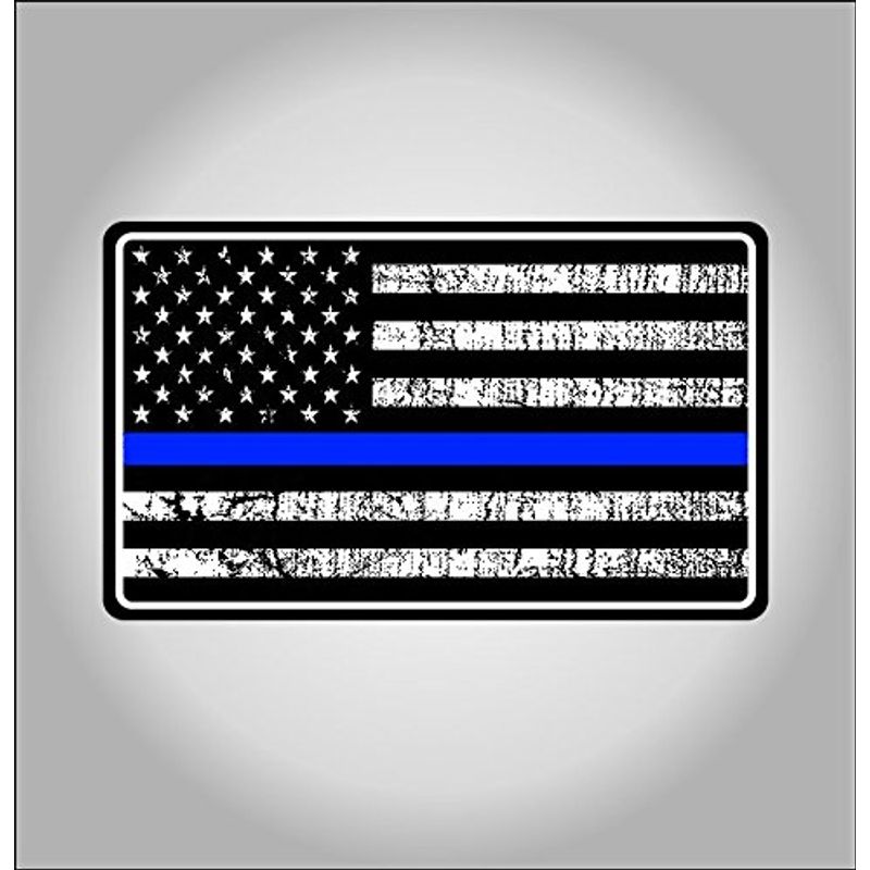 Police Thin Blue Line USA Flag Decal American Flag Sticker Blue Stripe ...