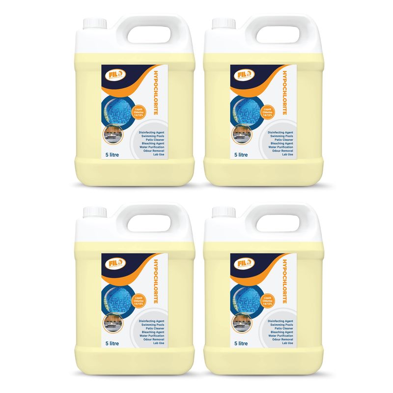 FILO Sodium Hypochlorite 20L (4X5L) - High Strength (14-15%) Brick ...