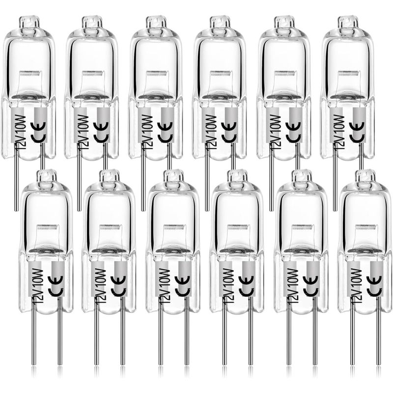 10 Pack 10WATT LIGHT BULB JC 12V LANDSCAPE G4 MALIBU REPLACEMENT Bi-Pin ...