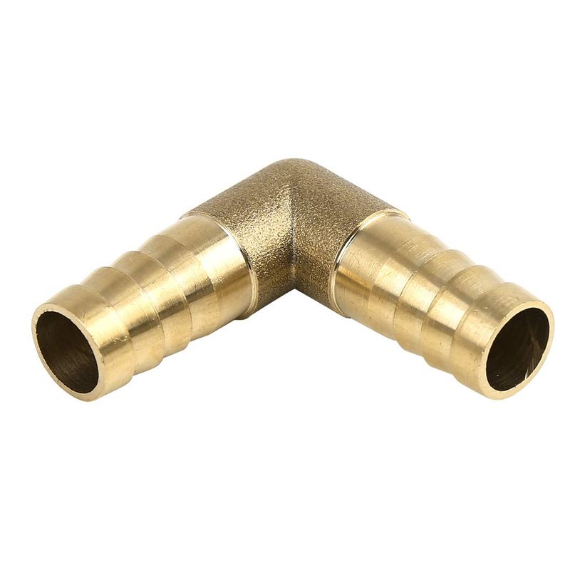 uxcell Fitting 12mm Brass Barb Elbow 90 Degree Male Thread Connector for Car Air Water Gas Oil ...