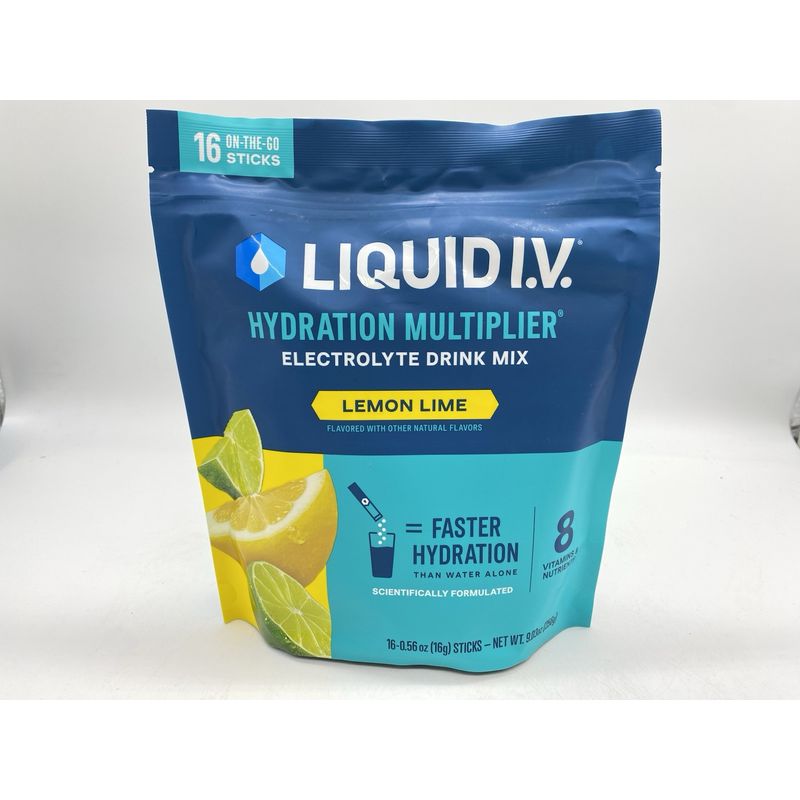 Liquid IV Hydration Multiplier Limon-Lime 1 Pack Of 16 BB:09/09/2026 ...