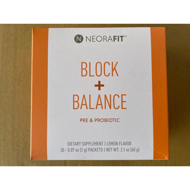 30ct Neora Fit Lemon Block + Balance Pre & Probiotic weight immune EXP ...