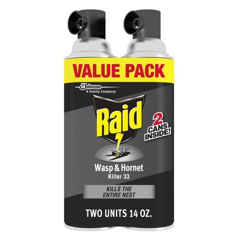 Raid Wasp & Hornet Killer Spray, Bug Killer Kills the Entire Nest, 14 ...