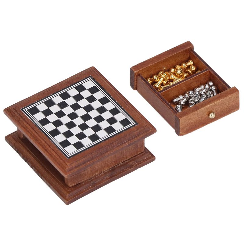 Miniature Chess Set, Gift Dollhouse Furniture Mini Collection ...