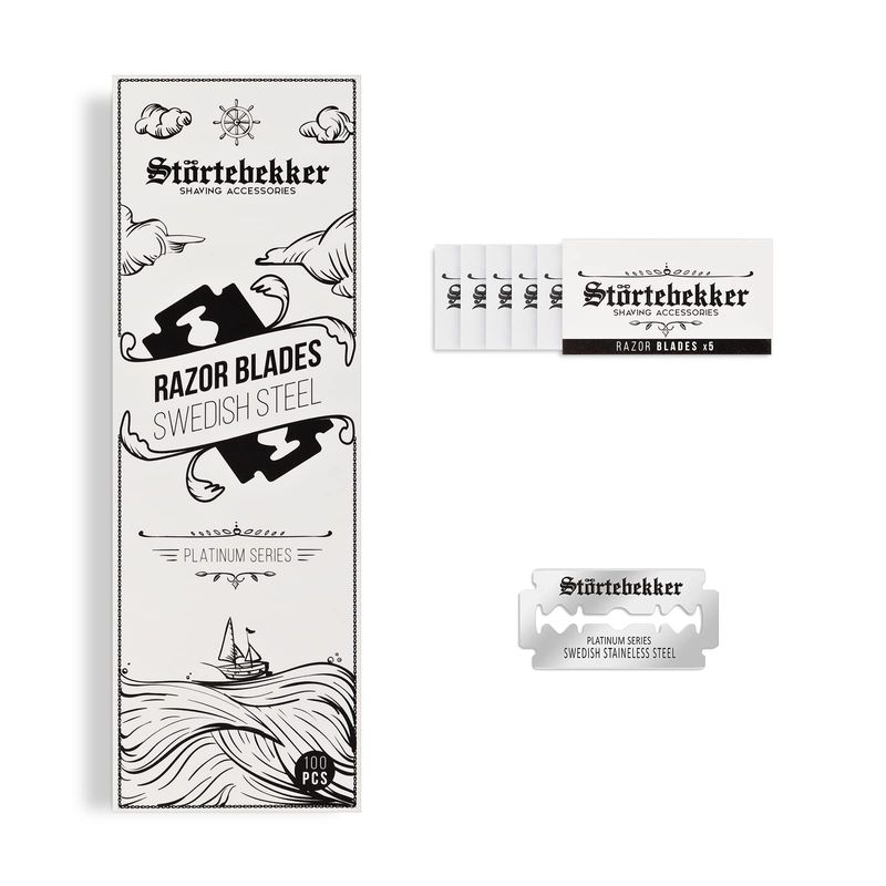 Störtebekker® Premium Razor Blades - 100 Sharp Razor Blades for All ...