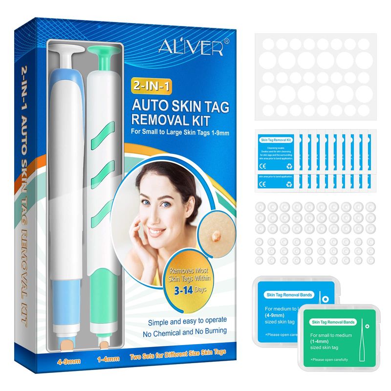 Skin Tag Remover, 2-in-1 Auto Skin Tag Removal Kit Skin Tag Removal Pen ...