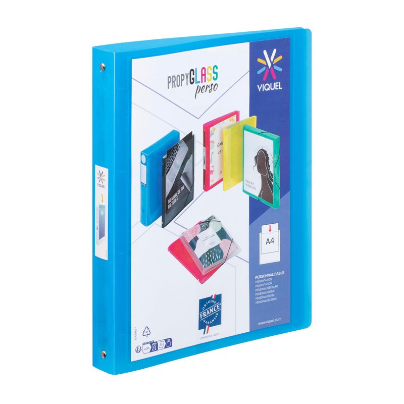 Viquel - Flexible Plastic 4-Ring Binder - Customisable 3.5 cm Spine ...